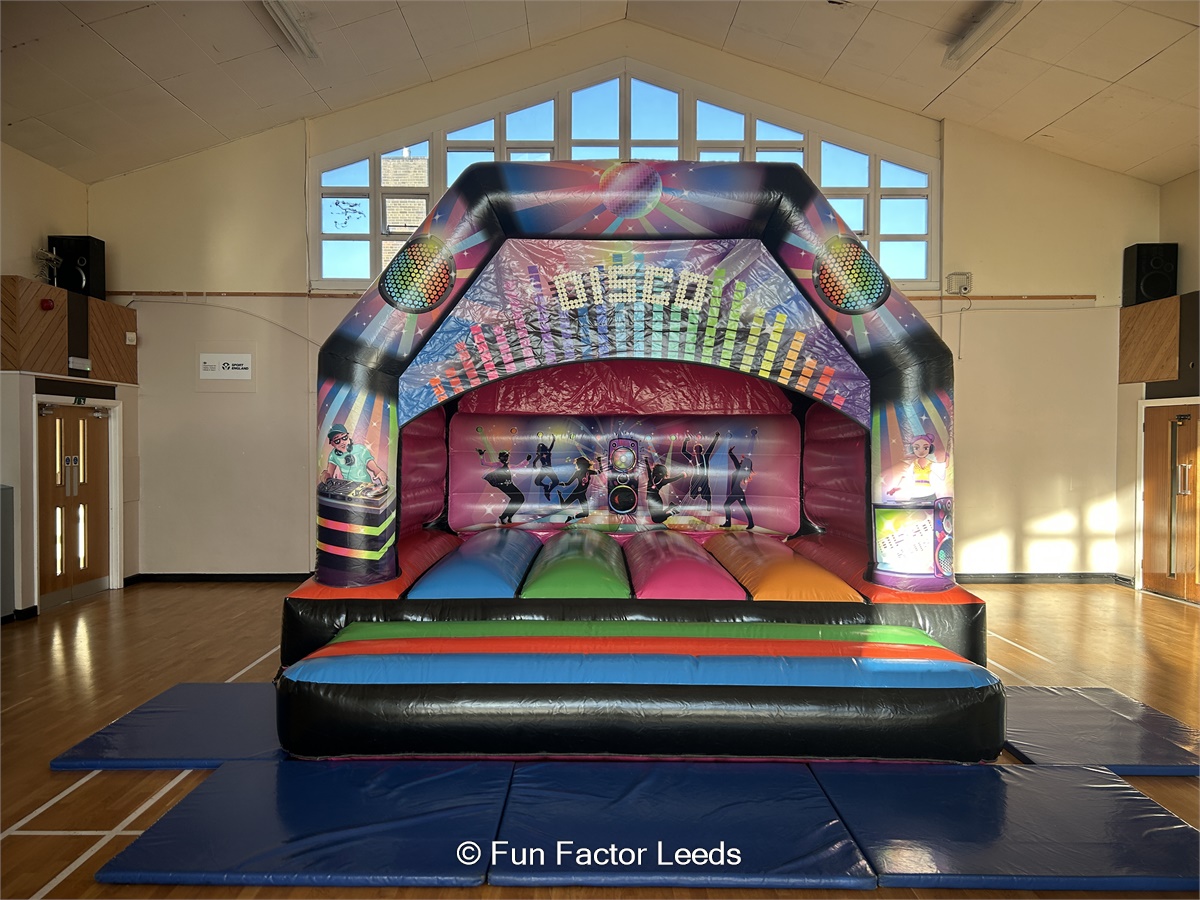 ADULT & CHILDREN'S Disco ready! Disco Theme Bouncy Castle 15 x 15