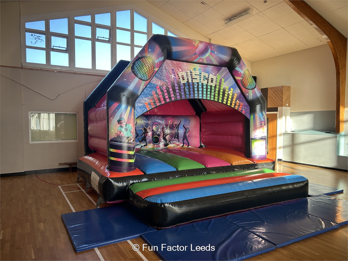 ADULT & CHILDREN'S Disco ready! Disco Theme Bouncy Castle 15 x 15